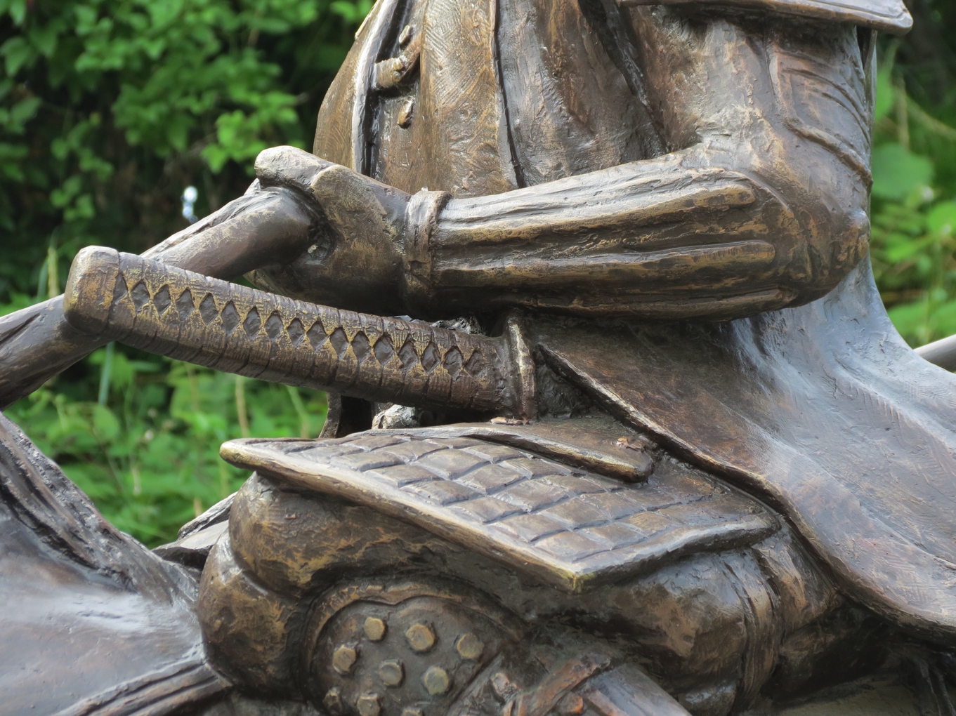 Equestrian statue of Kato Yoshiaki in Matsuyama Japan