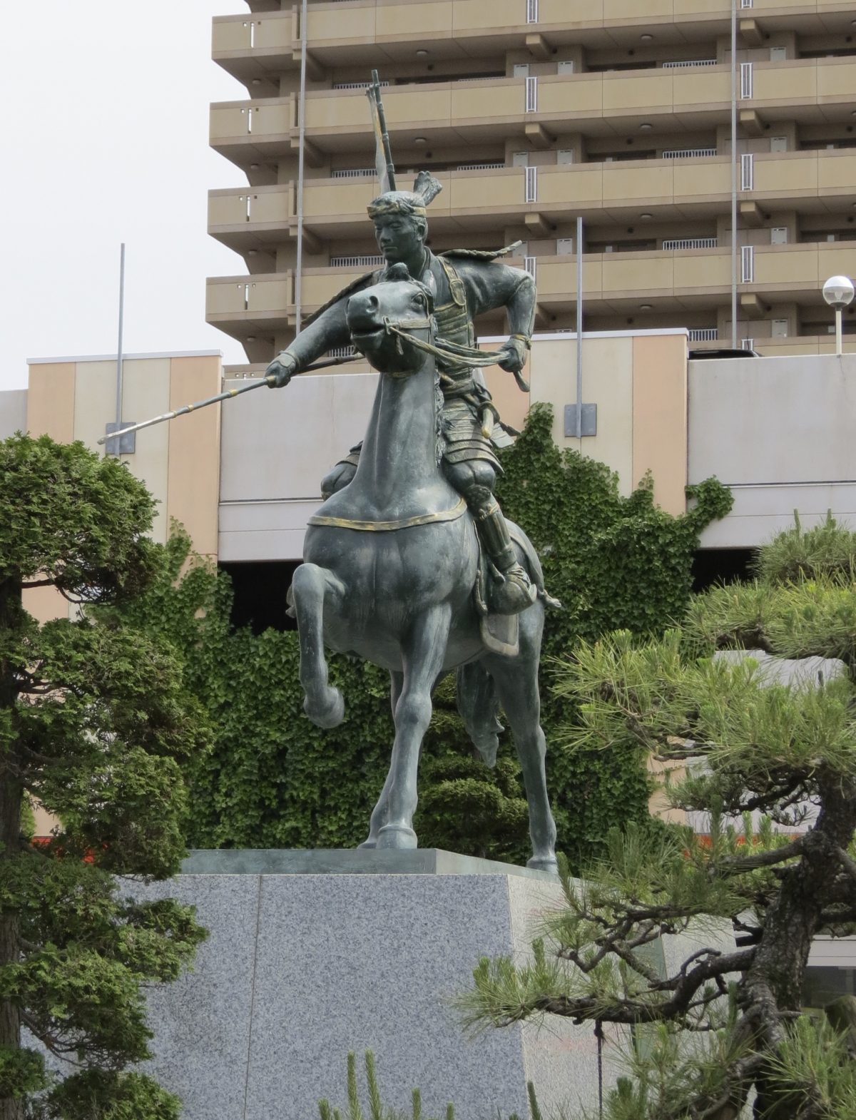 Equestrian statue of Maeda Toshiie in Nagoya Japan