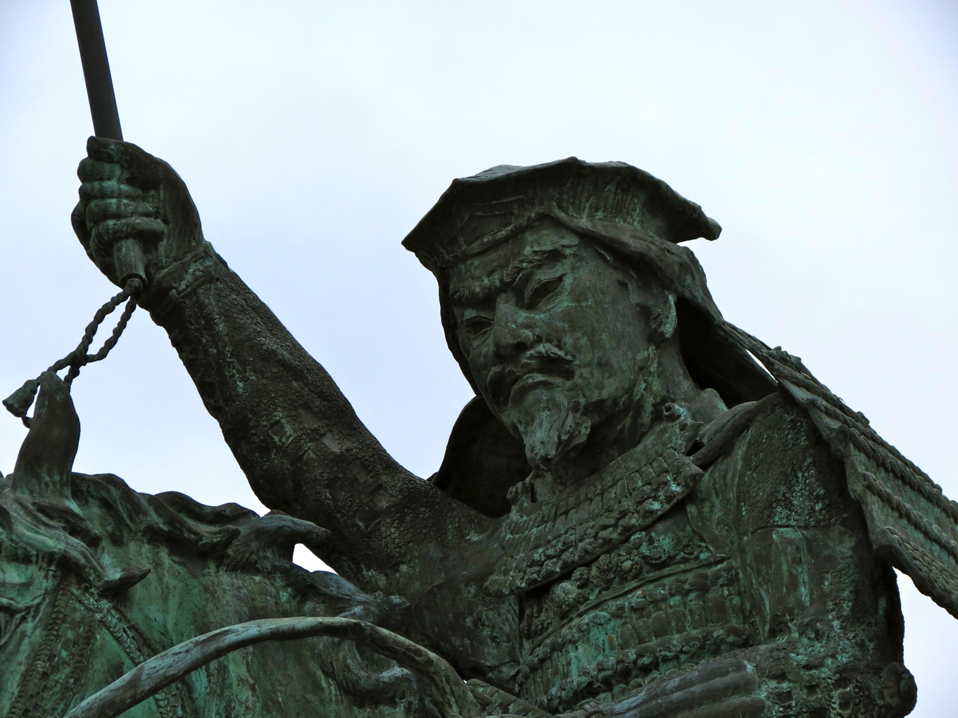 Equestrian statue of Hojó Soun in Odawara Japan