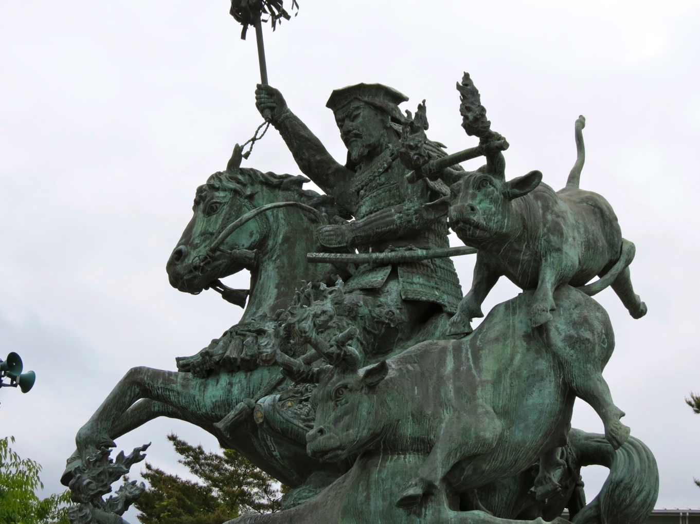 Equestrian statue of Hojó Soun in Odawara Japan