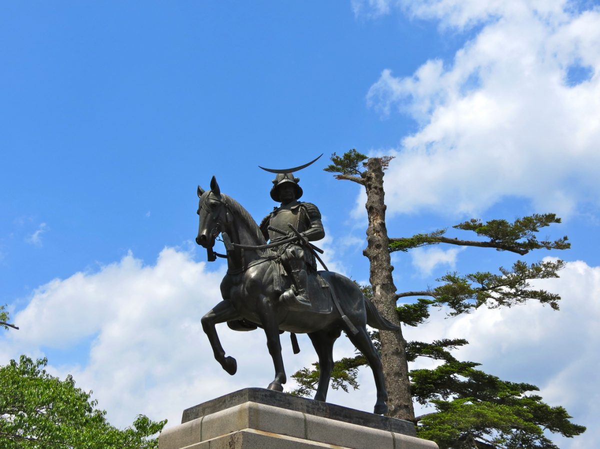 Equestrian statue of Date Masamune in Sendai Japan