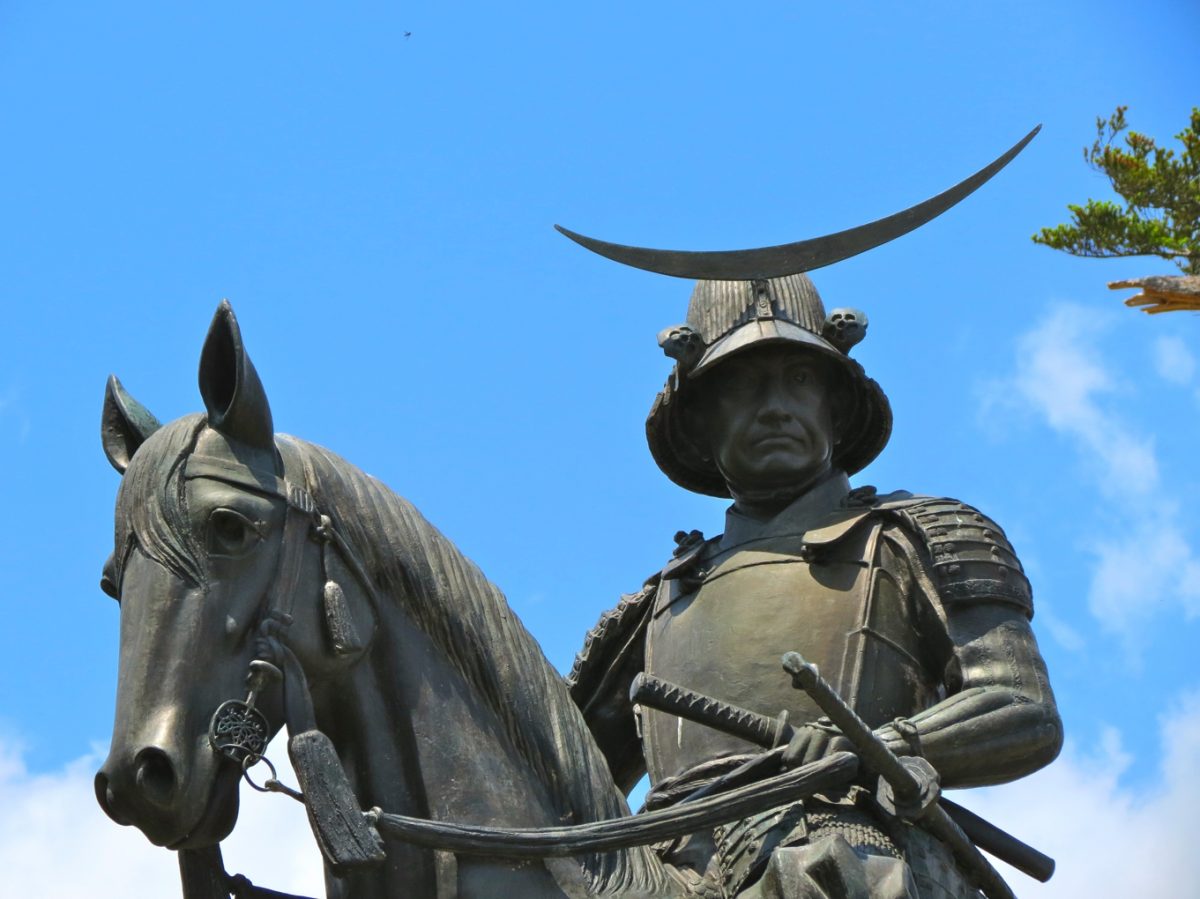 Equestrian statue of Date Masamune in Sendai Japan