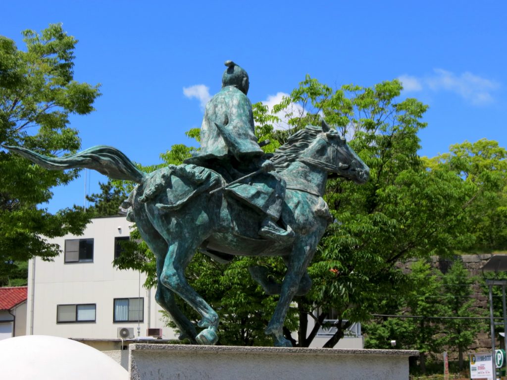 Equestrian statue of Tokugawa Yoshimune in Wakayama Japan