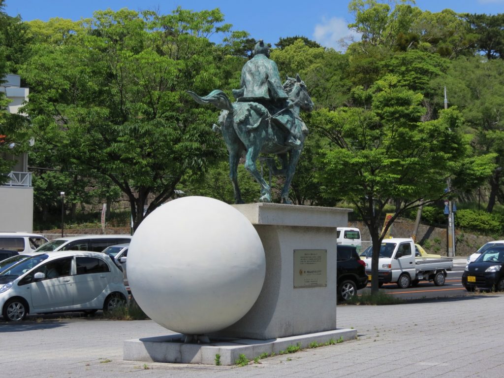 Equestrian statue of Tokugawa Yoshimune in Wakayama Japan