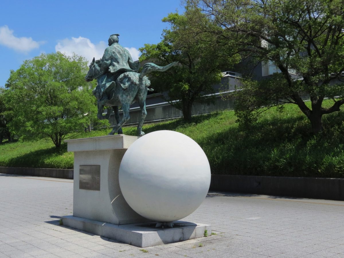 Equestrian statue of Tokugawa Yoshimune in Wakayama Japan
