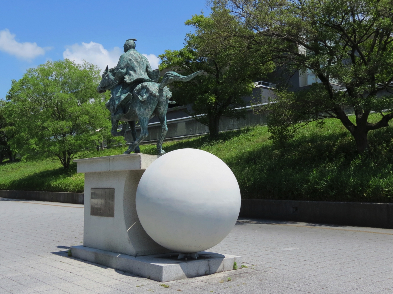 Equestrian statue of Tokugawa Yoshimune in Wakayama Japan