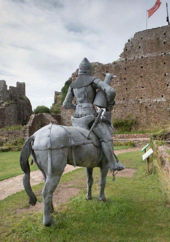 Equestrian statue of Calveley (the perfect knight) in Gorey Jersey ...