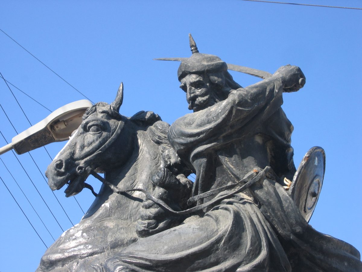 Equestrian statue of Saladin in Karak Jordan