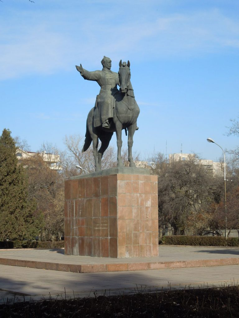 Equestrian statue of Mikhail Vasilyevich Frunze in Bishkek Kyrgyzstan