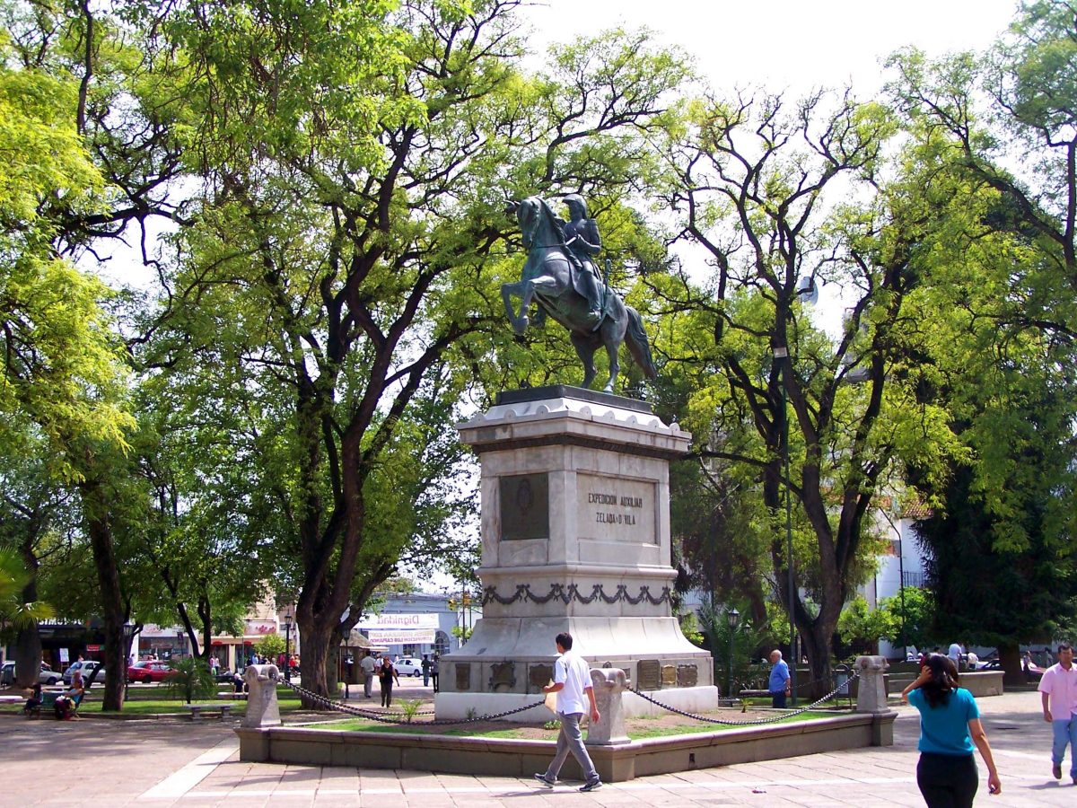 Equestrian statue of José de San Martin in La Rioja Argentina