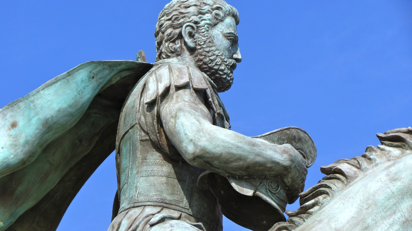 Equestrian statue of Philip II of Macedonia in Skopje Macedonia