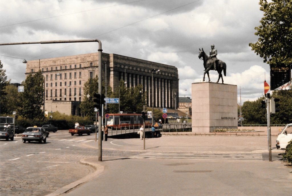 Equestrian statue of Mannerheim in Helsinki Finland