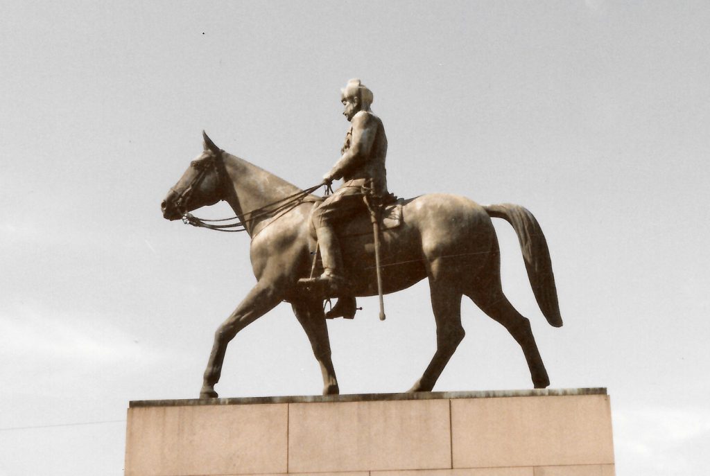Equestrian statue of Mannerheim in Helsinki Finland