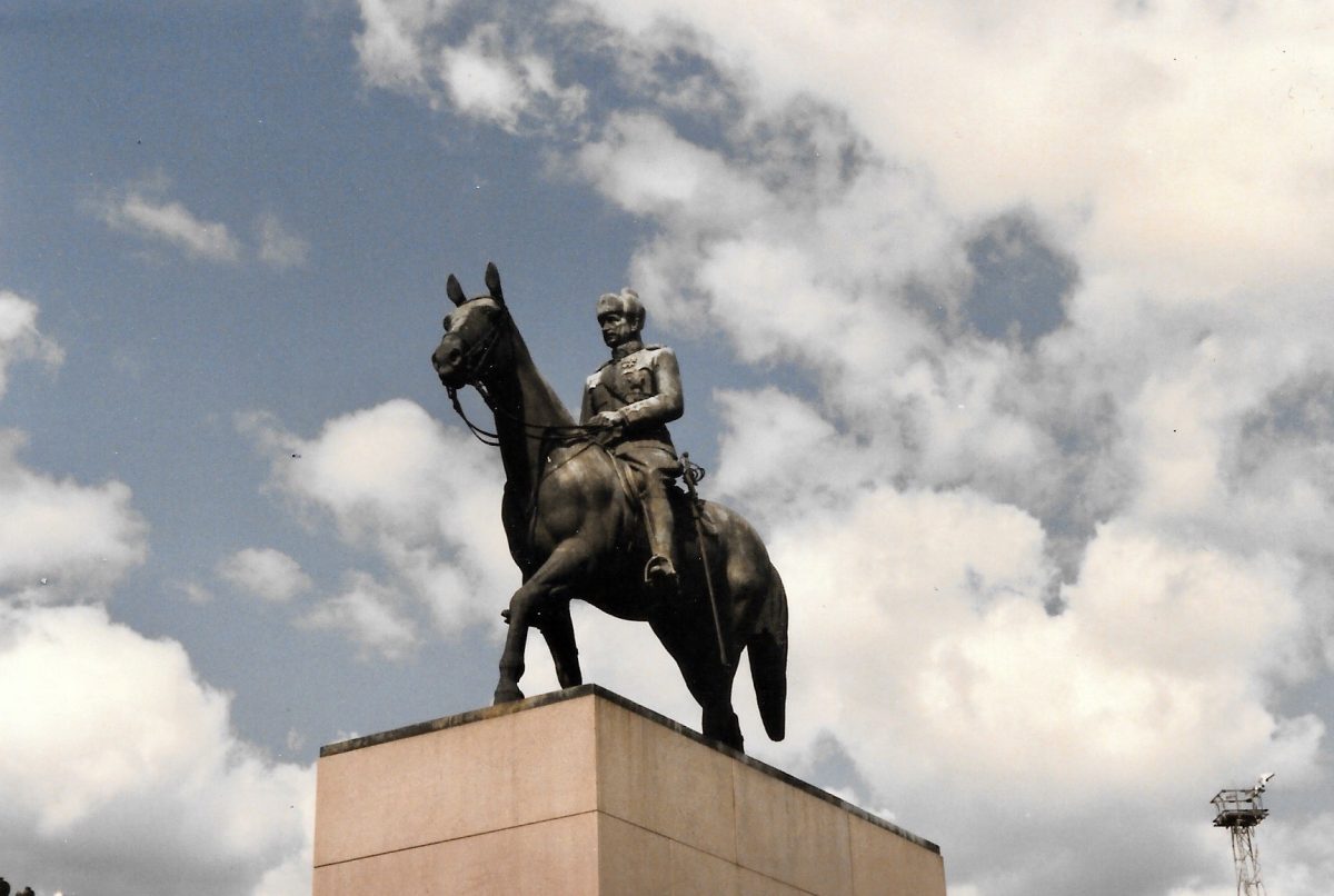 Equestrian statue of Mannerheim in Helsinki Finland