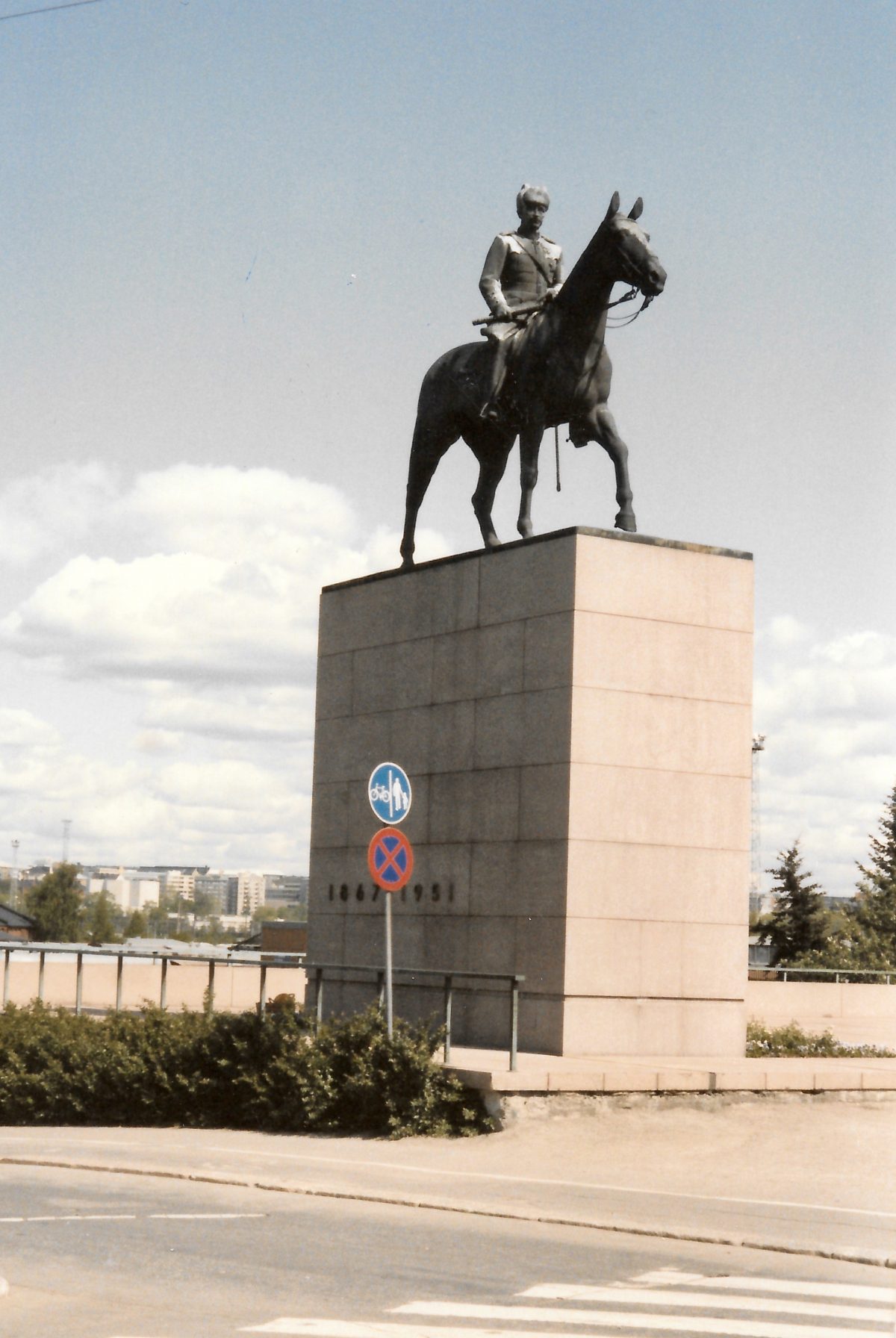 Equestrian statue of Mannerheim in Helsinki Finland