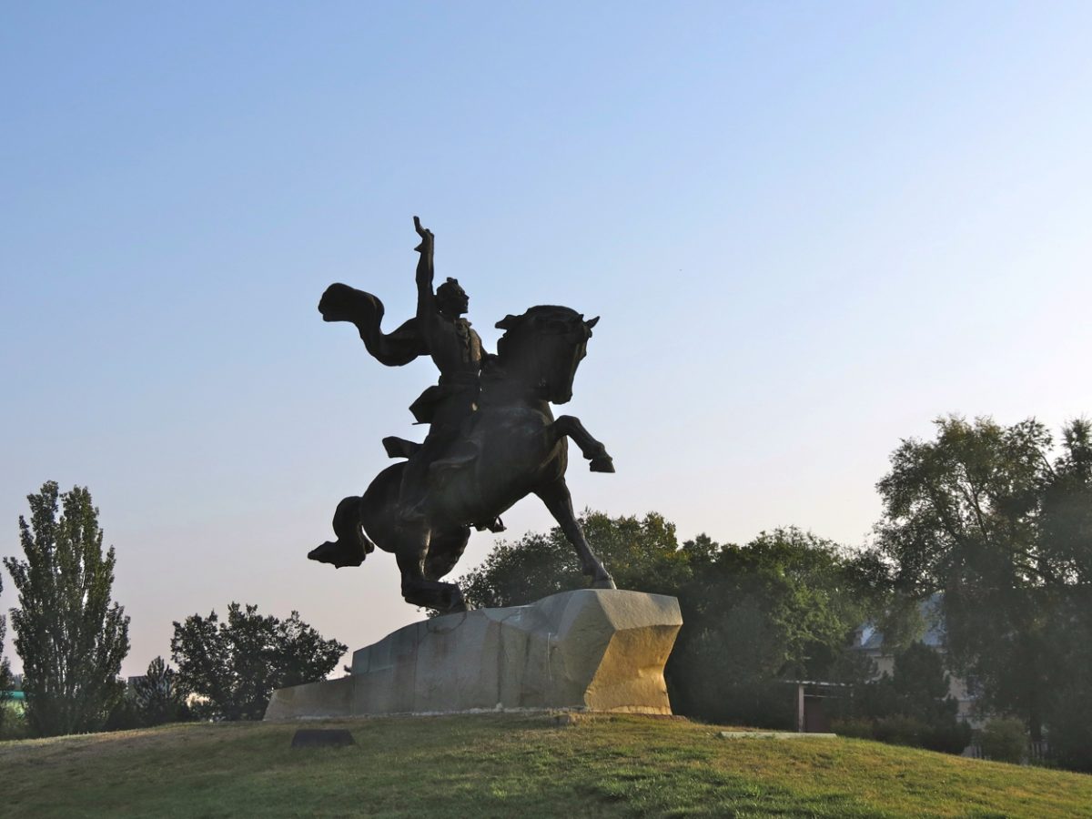 Equestrian statue of Alexander Suvorov in Tiraspol Moldova