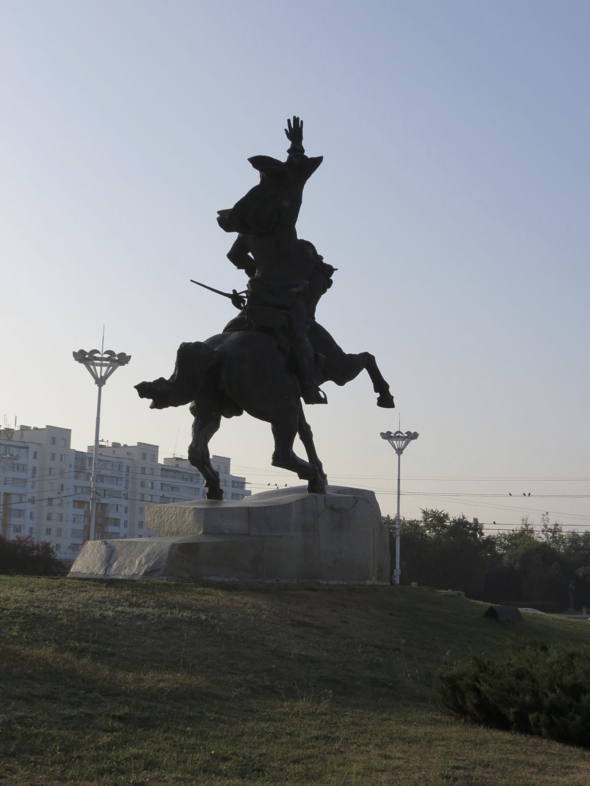 Equestrian statue of Alexander Suvorov in Tiraspol Moldova