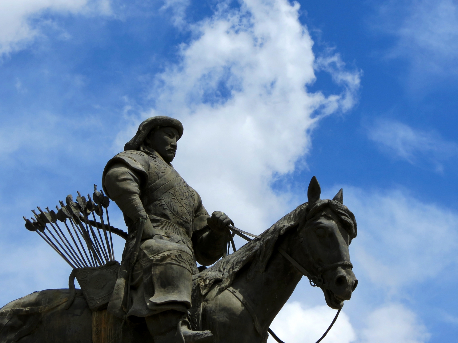 Equestrian statue of Bo'orchu in Ulan Bator Mongolia