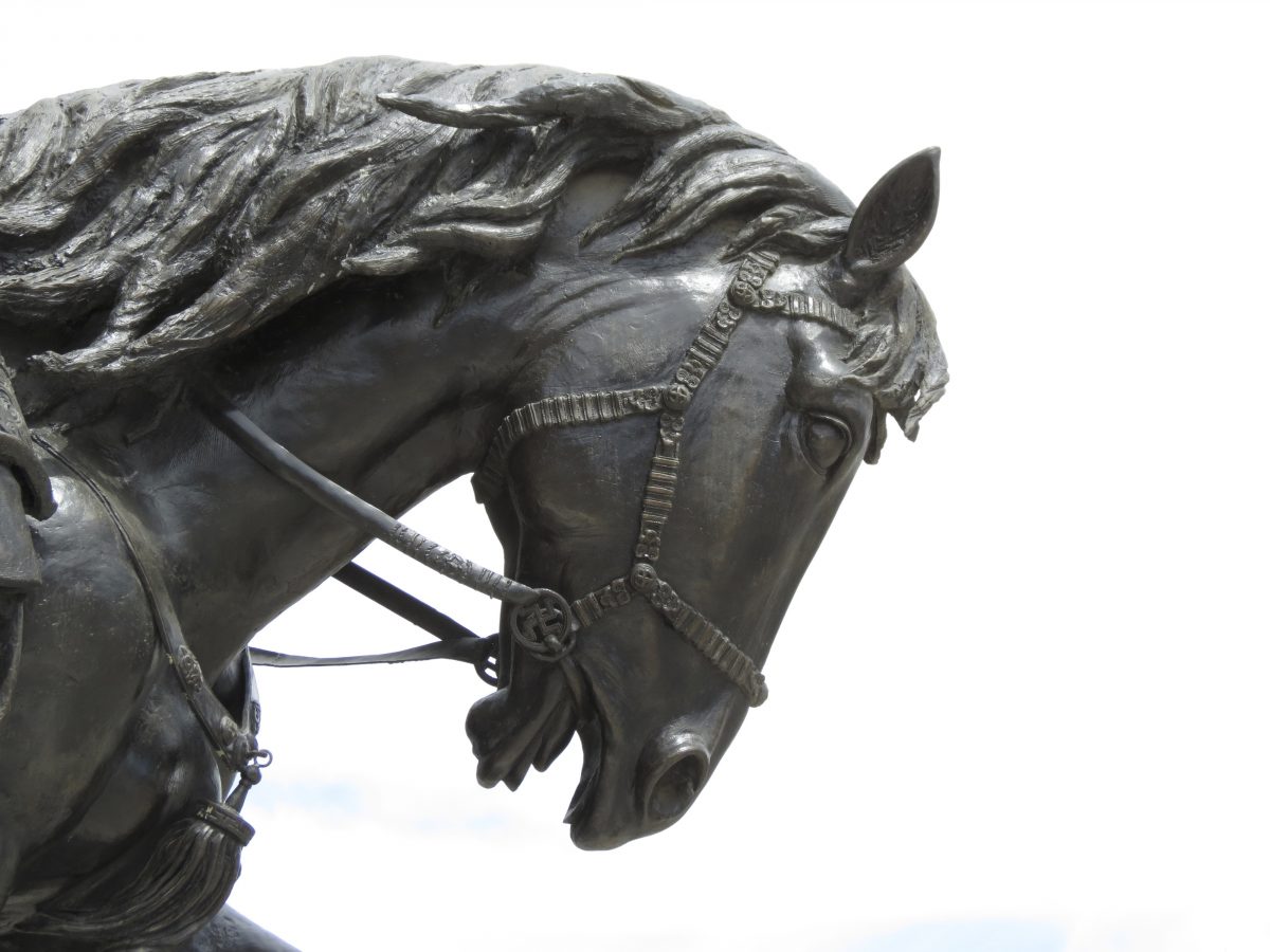 Equestrian statue of Mukhulai (Muqali) in Ulan Bator Mongolia