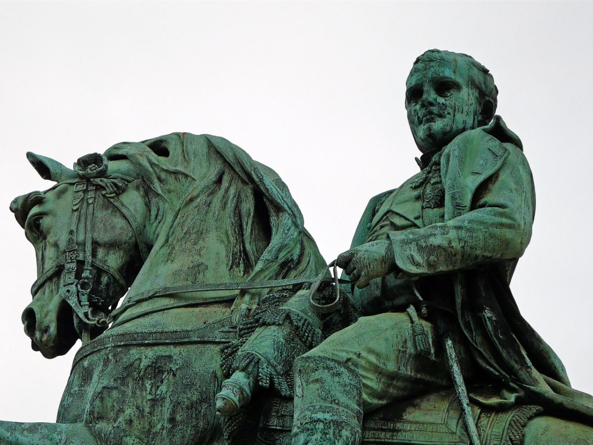 Equestrian statue of Napoléon I in Rouen France