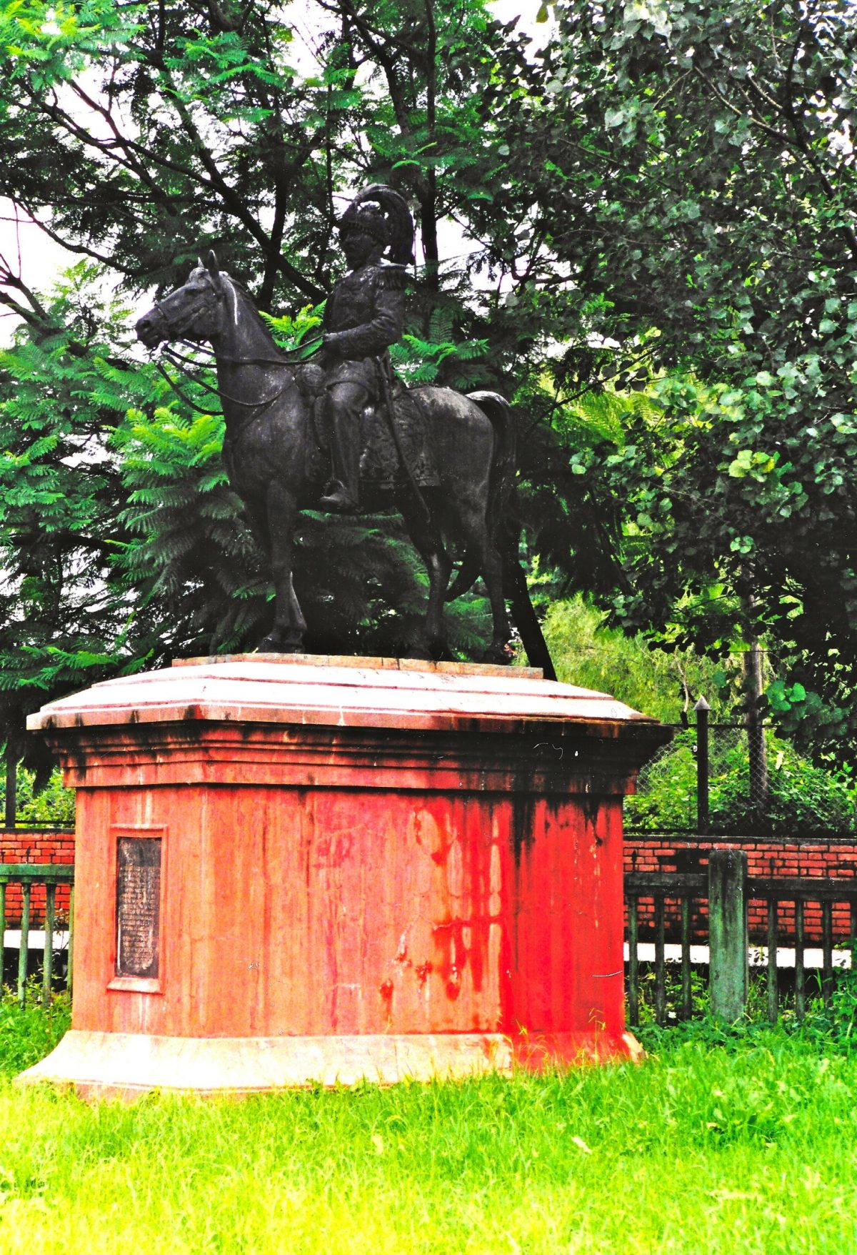Equestrian statue of Bir Shumsher in Kathmandu Nepal