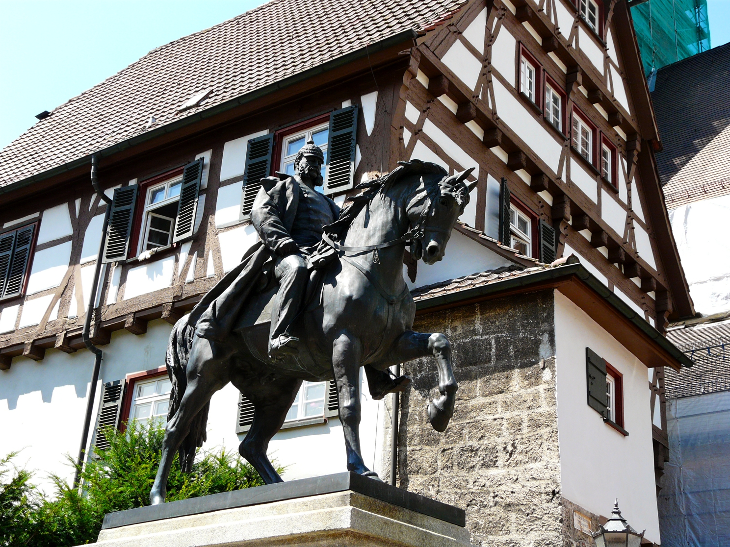 Equestrian statue of Wilhelm I in Geislingen an der Steige Germany