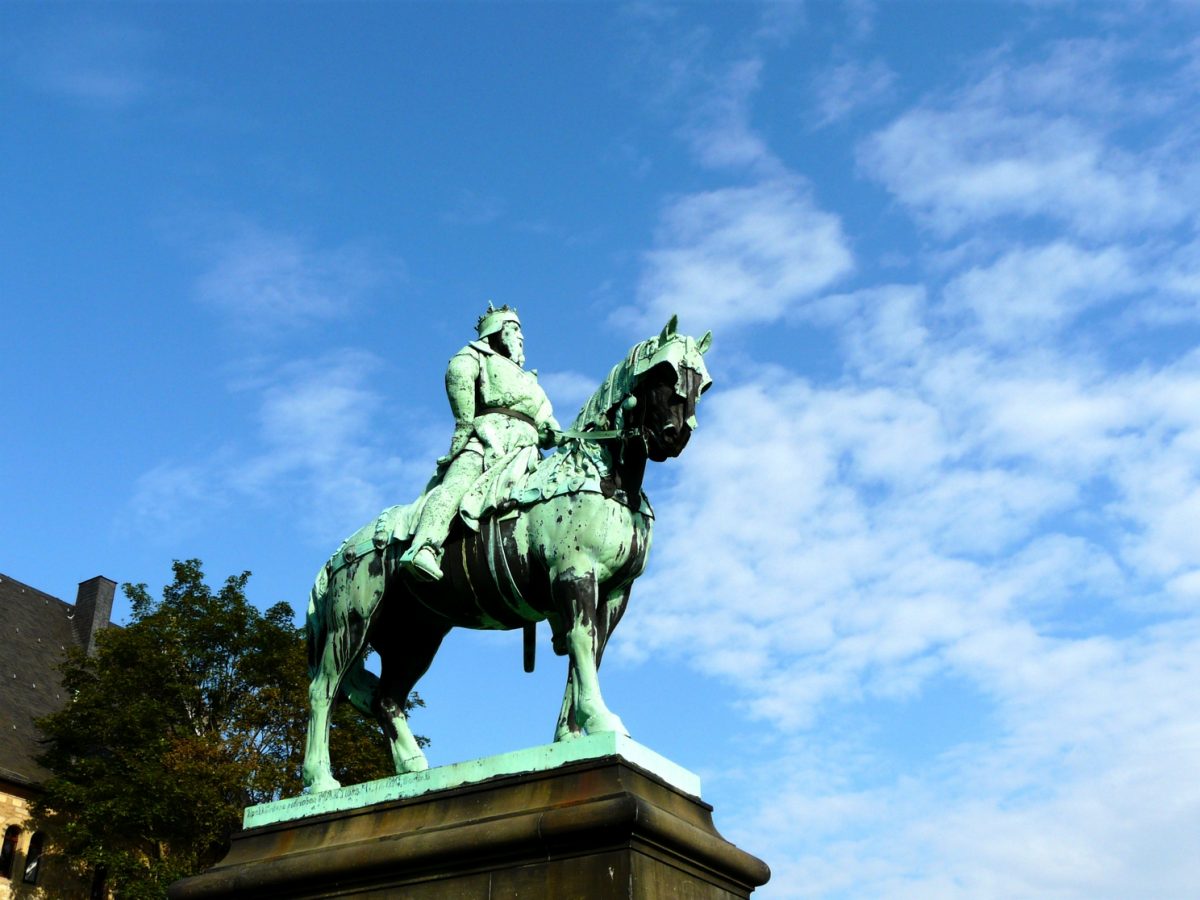 Equestrian statue of Barbarossa Friedrich I in Goslar Germany