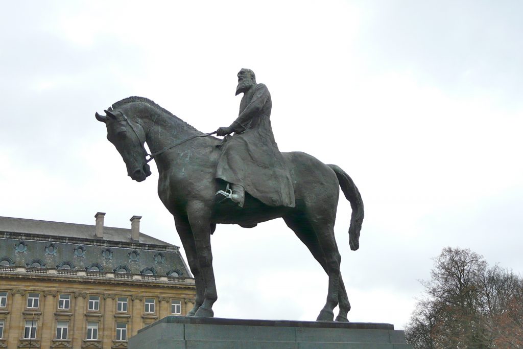 Equestrian statue of Leopold ll in Brussels Belgium