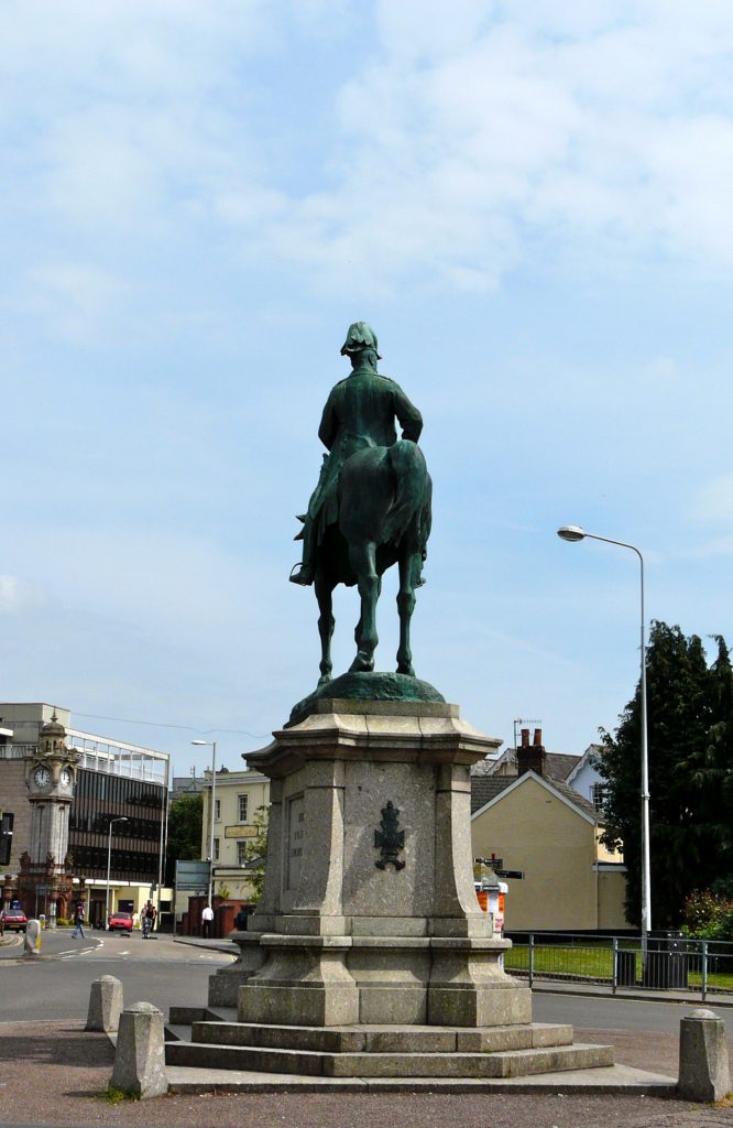 Equestrian statue of Redvers Buller in Exeter UK