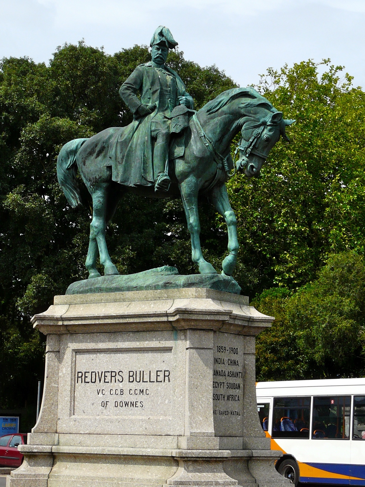 Equestrian statue of Redvers Buller in Exeter UK