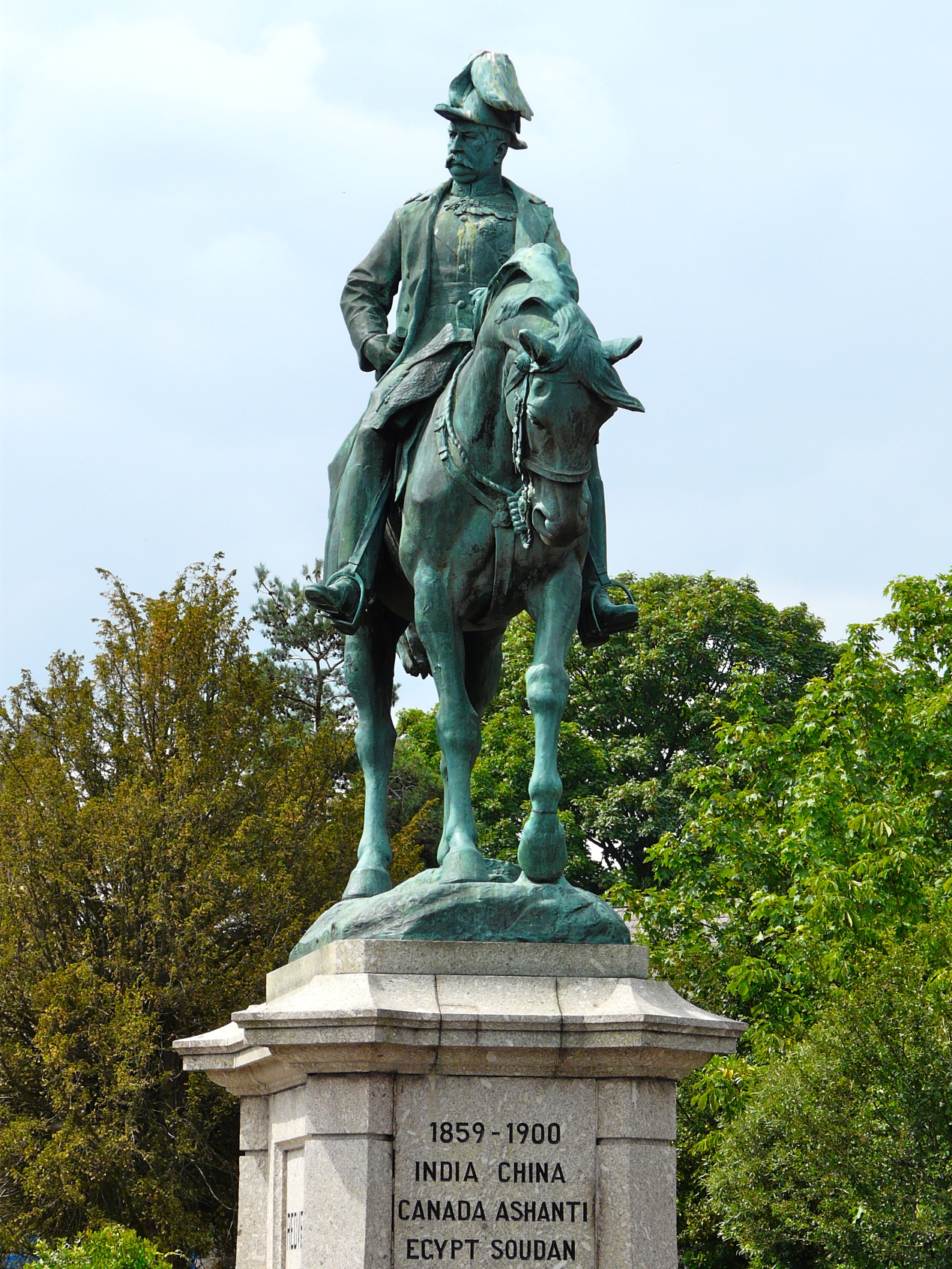Equestrian statue of Redvers Buller in Exeter UK
