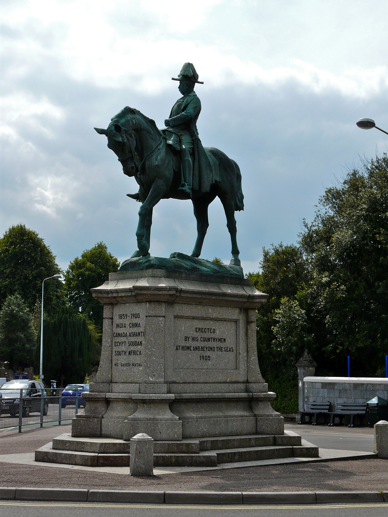 Equestrian statue of Redvers Buller in Exeter UK