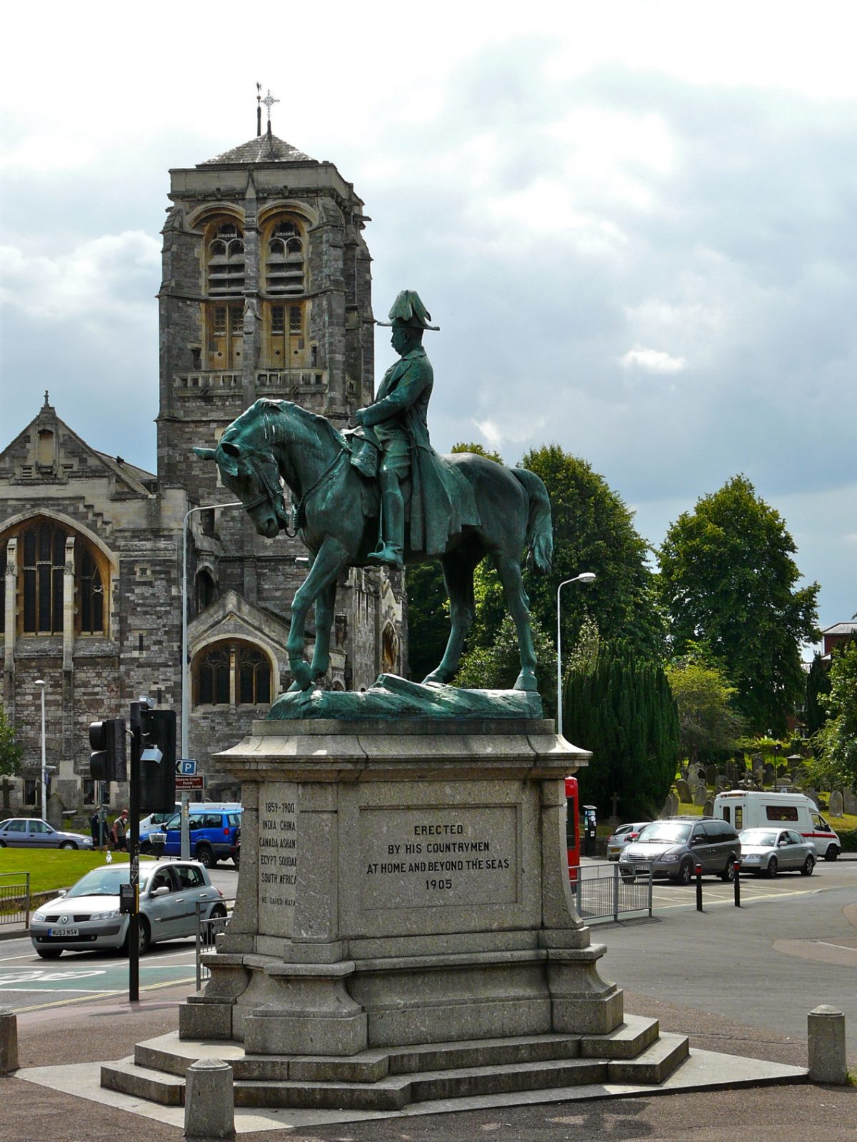 Equestrian statue of Redvers Buller in Exeter UK