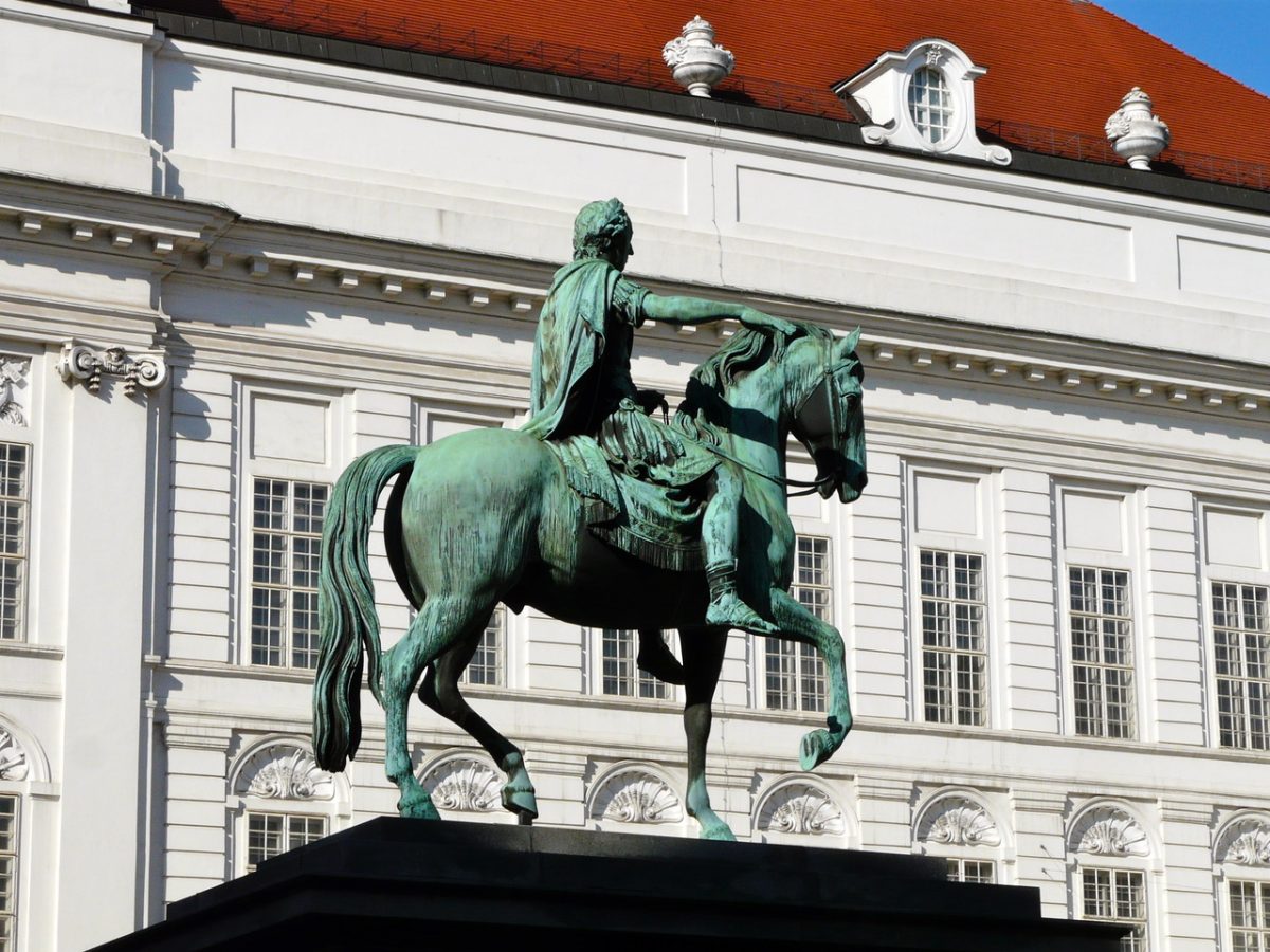 Equestrian statue of Joseph ll in Vienna Austria