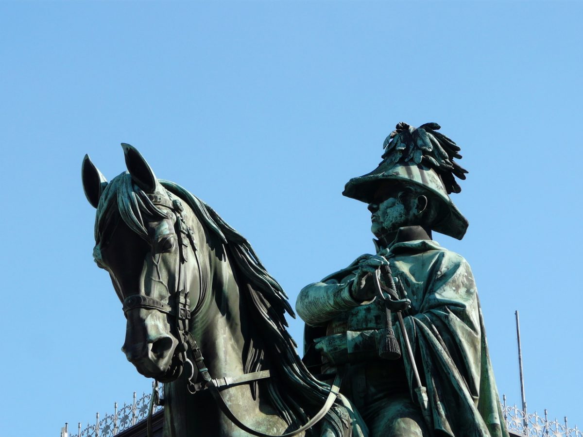Equestrian statue of Karl Philipp Schwarzenberg in Vienna Austria