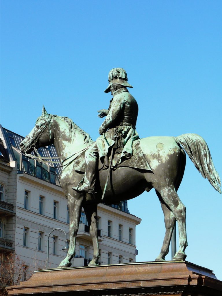 Equestrian statue of Johann Josef Wenzel Radetzky in Vienna Austria