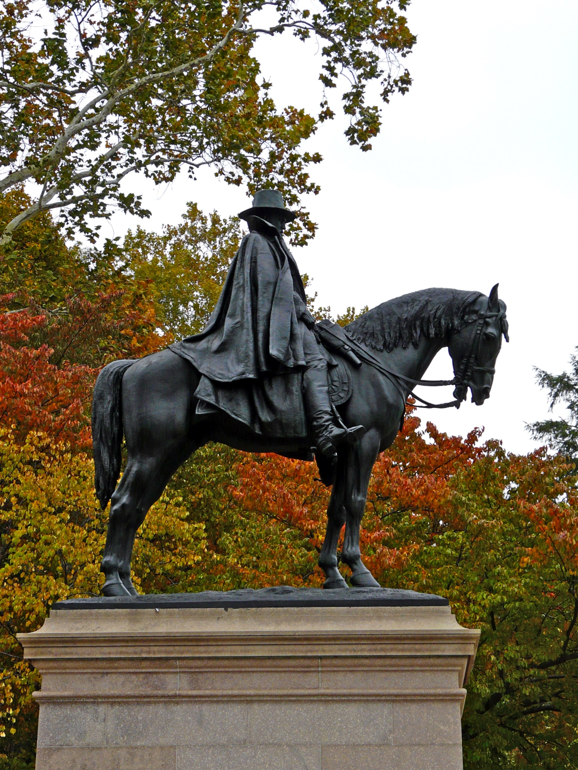 Equestrian statue of Ulysses S. Grant in PA Philadelphia US
