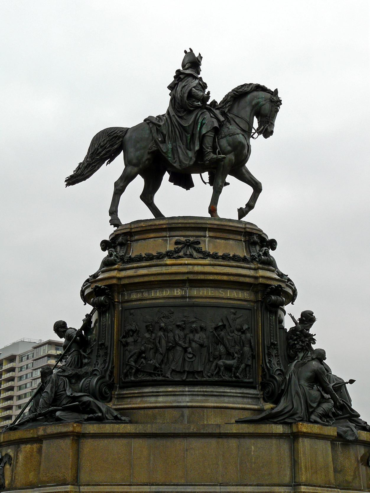 Equestrian statue of George Washington in PA Philadelphia US