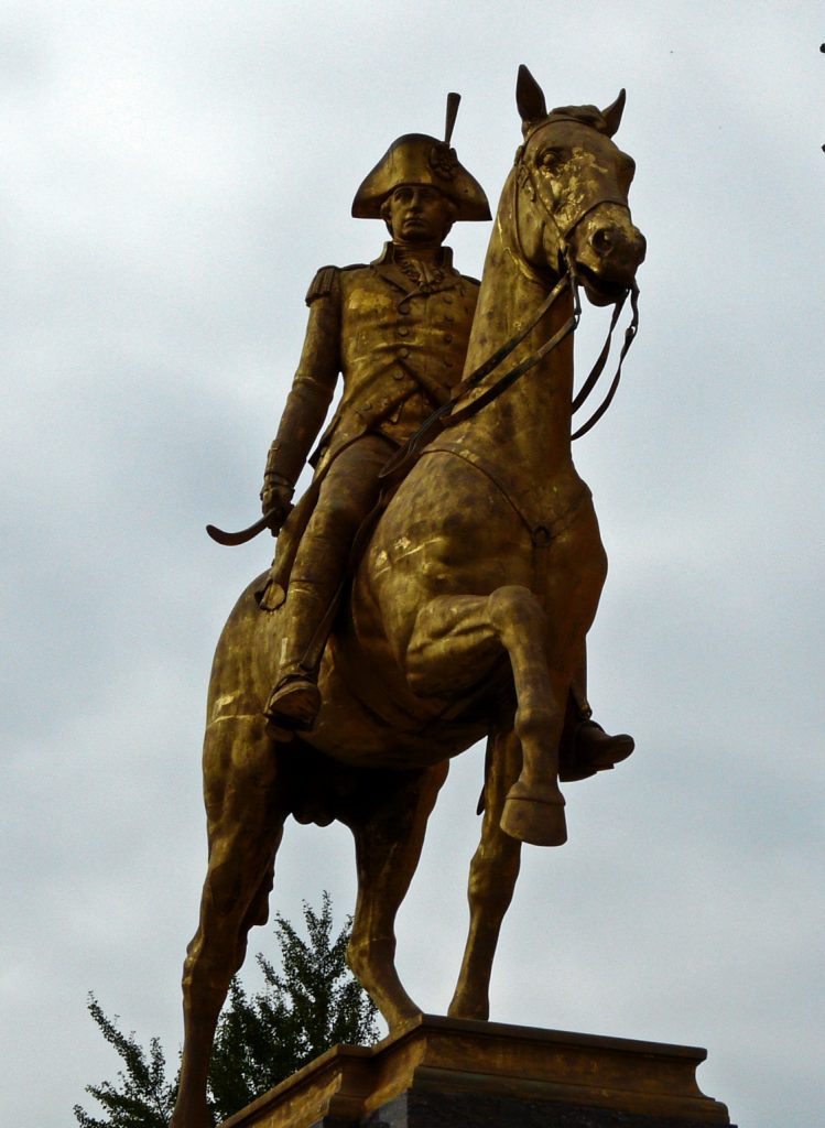 Equestrian statue of Anthony Wayne in PA Philadelphia US