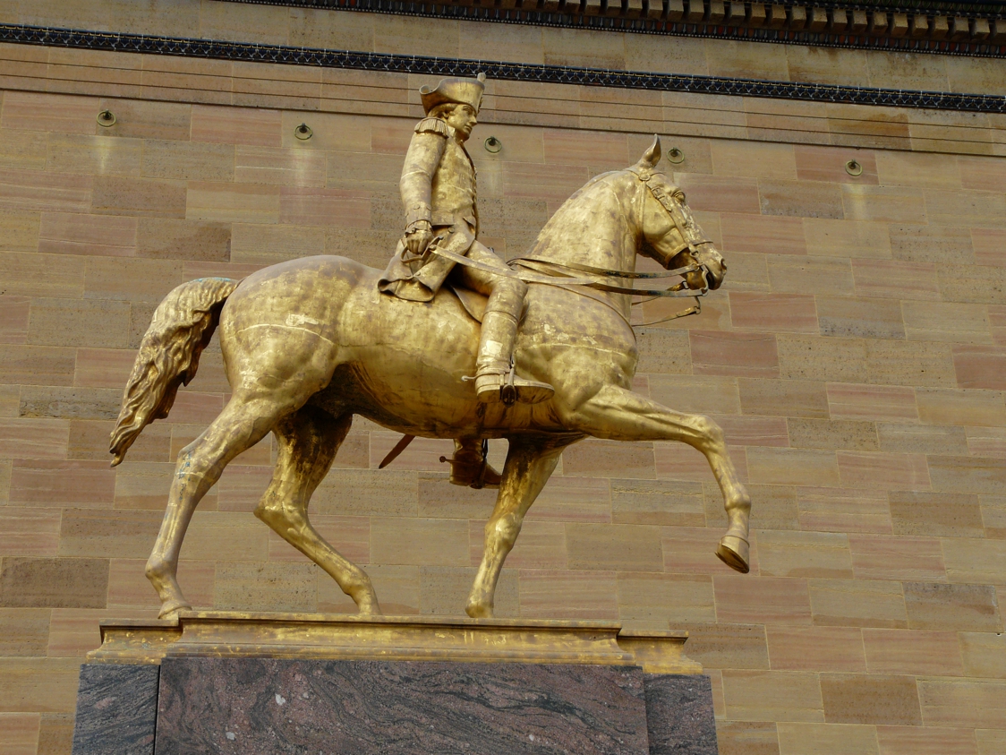 Equestrian statue of Anthony Wayne in PA Philadelphia US