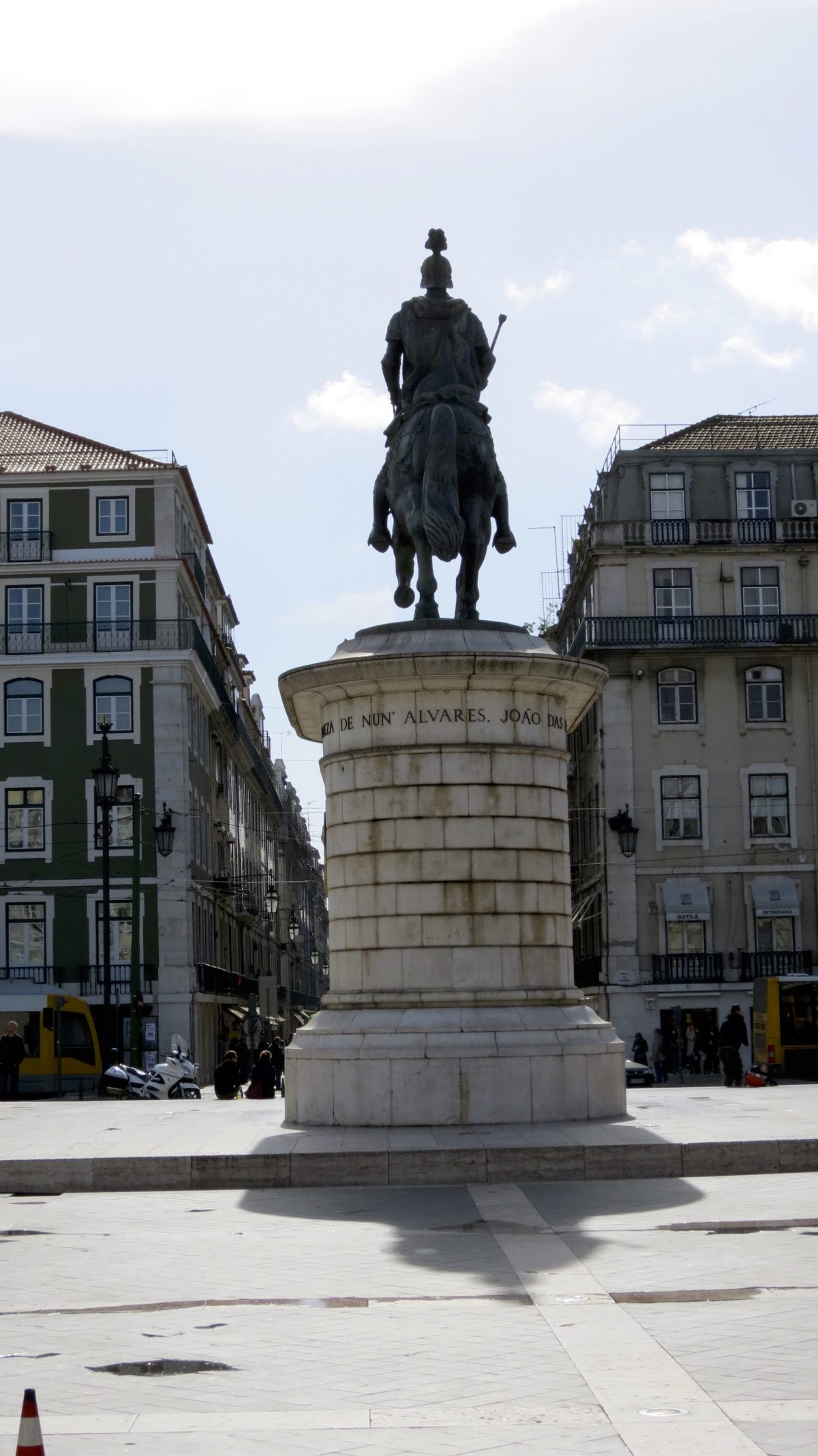 Equestrian statue of Joao I in Lisbon Portugal