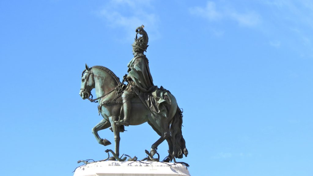 Equestrian statue of Josepho I in Lisbon Portugal