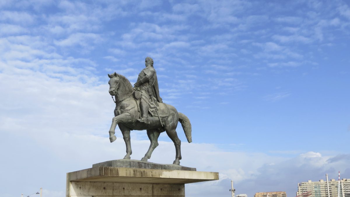 Equestrian statue of Joao VI in Porto Portugal