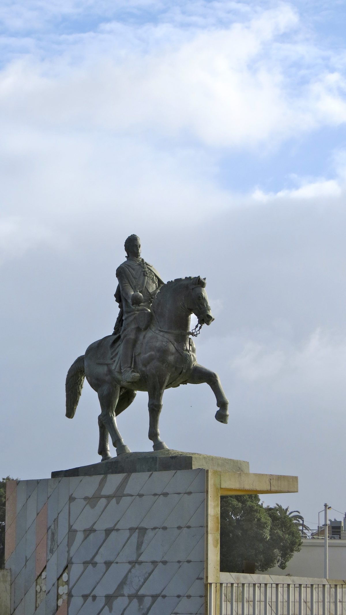 Equestrian statue of Joao VI in Porto Portugal