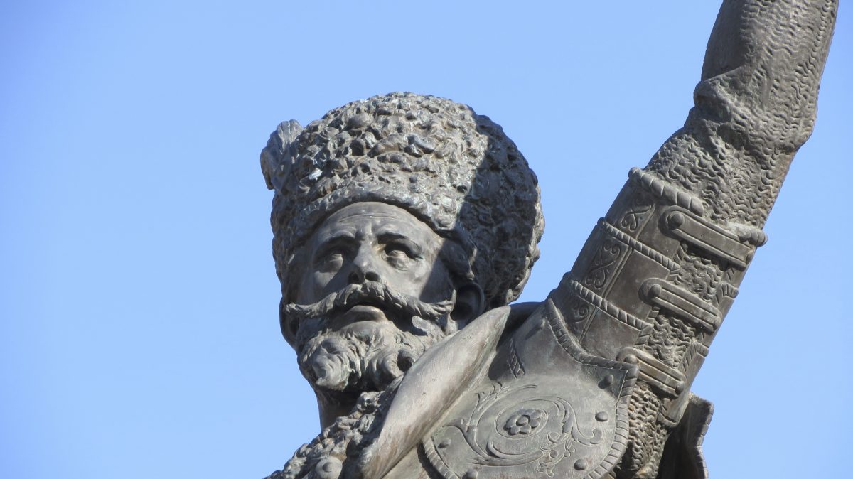 Equestrian statue of Michael the Brave in Bucharest Romania