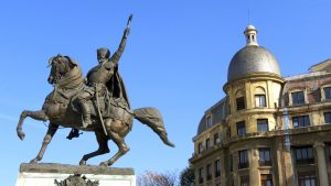 Equestrian statue of Michael the Brave in Bucharest Romania