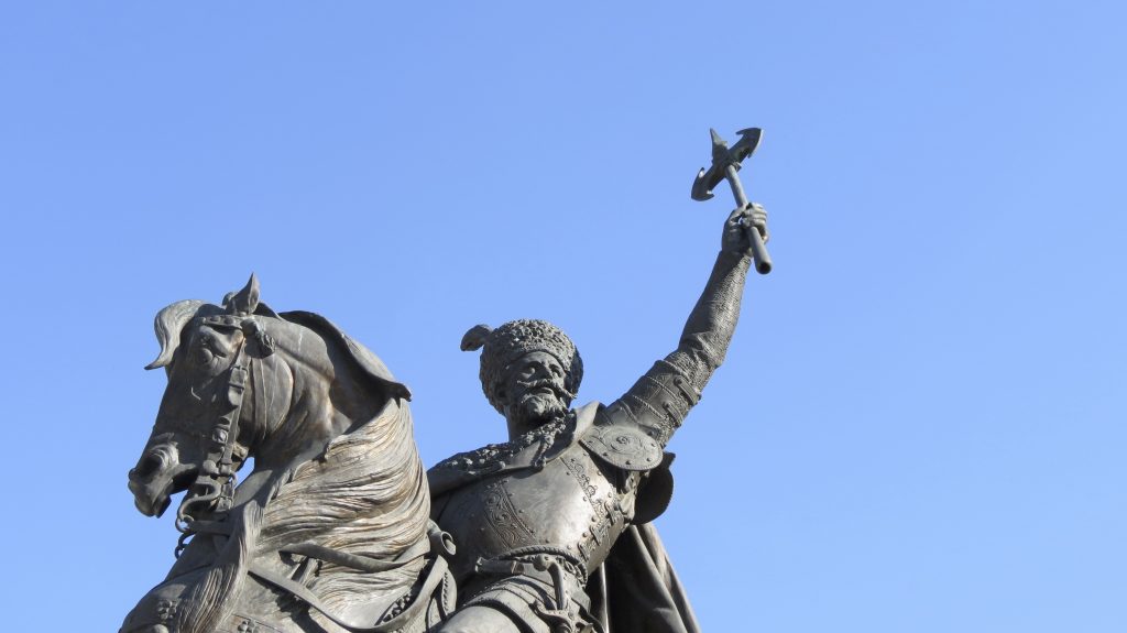 Equestrian statue of Michael the Brave in Bucharest Romania