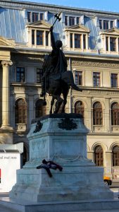 Equestrian statue of Michael the Brave in Bucharest Romania