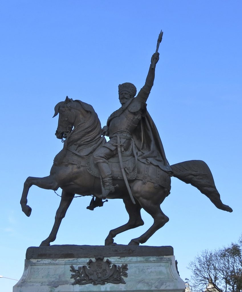 Equestrian statue of Michael the Brave in Bucharest Romania