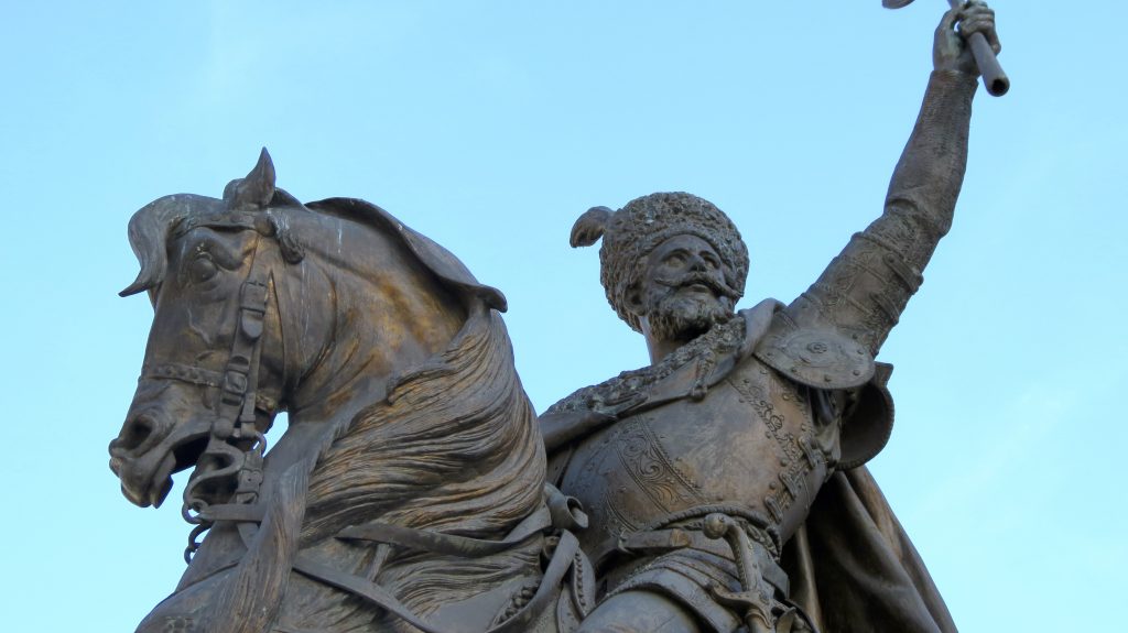 Equestrian statue of Michael the Brave in Bucharest Romania